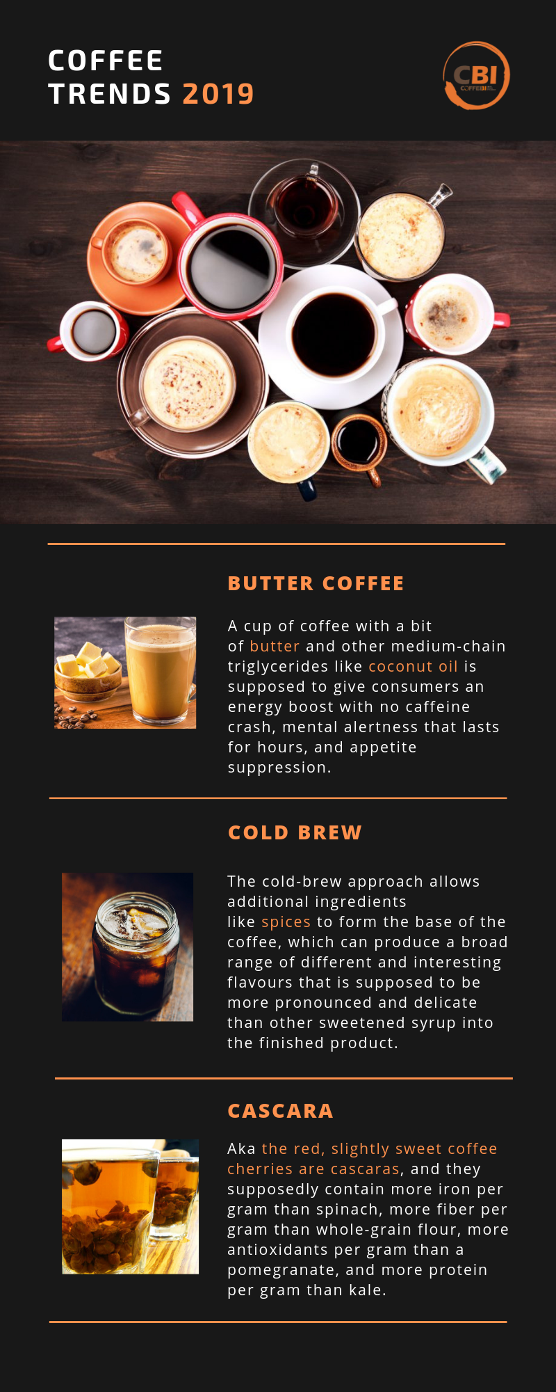 USA: 3 Gourmet Coffee Trends To Analyse In 2019 | Cascara E Other Trends